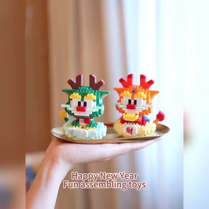 Kids Educational Mini Toys Building Blocks 3d Models Dragon Micro ...