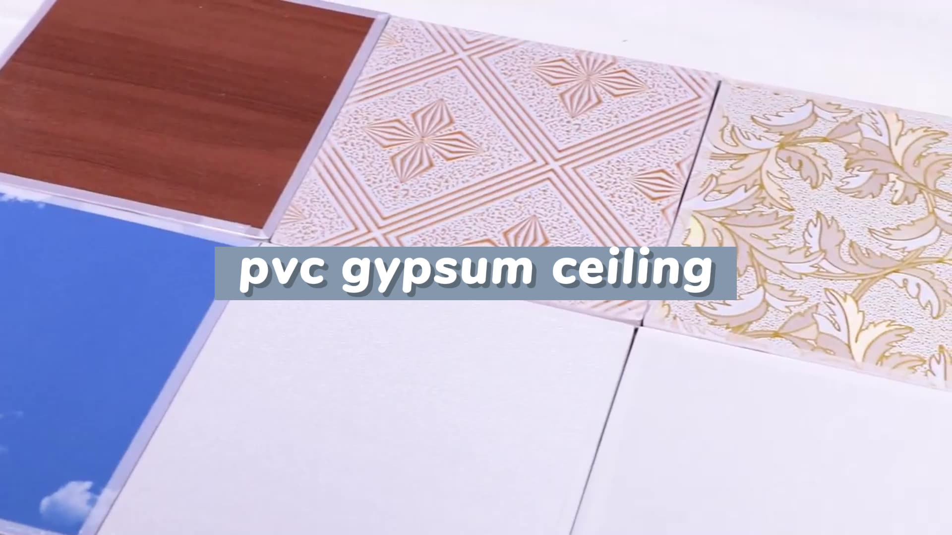 Pvc Laminated Gypsum Board Ceiling Tiles Plain Pvc Drywall Baldosas De ...