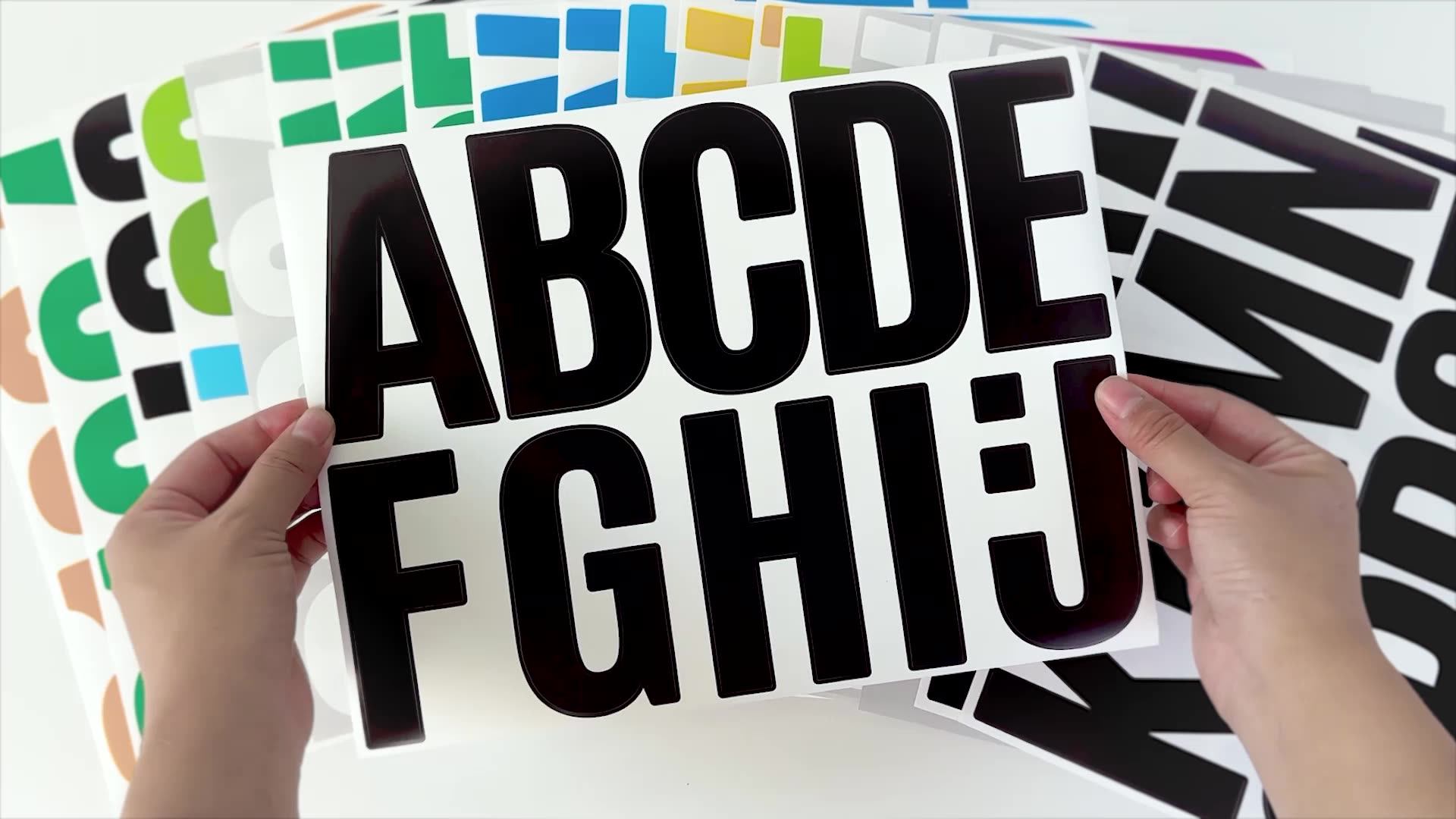 4 Inches Letter Stickers Vinyl Waterproof Mailbox Alphabet Diy 3 Sheets ...