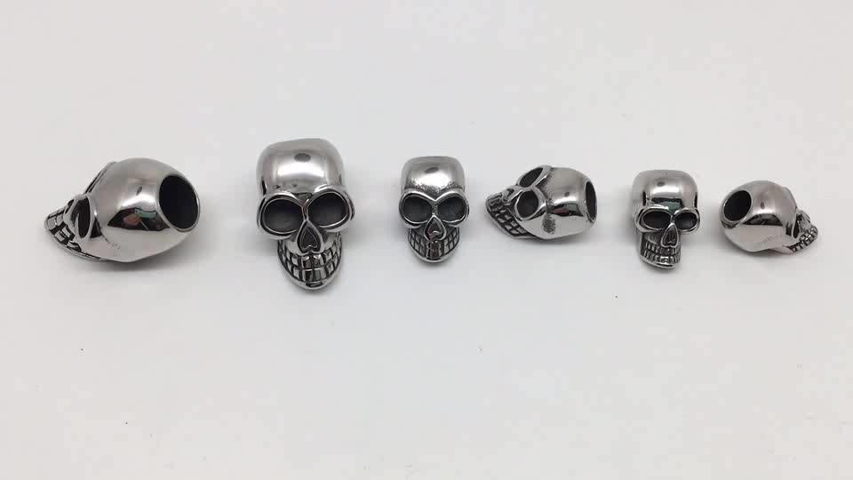 Fashion Stainless Steel Skull Metal Bead Charm - Buy Skull Metal Bead ...