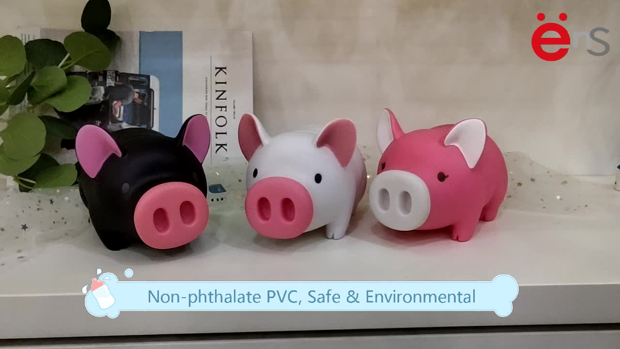Variety Cute Pig Shape Pvc Plastic Piggy Bank With Sound - Buy Pig ...