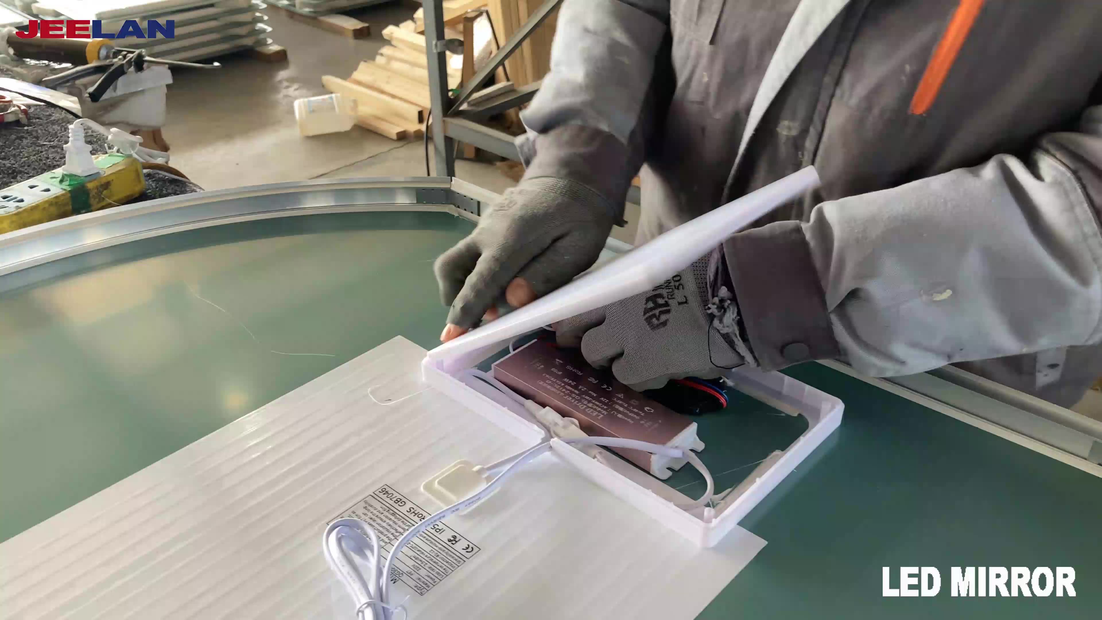 Wall Hanging Salon Circular Hotel Bathroom Touch Sensing Defogging ...