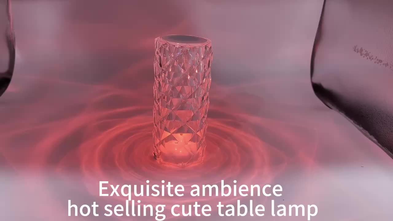 New Products 2024 Rechargeable Usb Glass Led Crystal Desk Led Rose ...