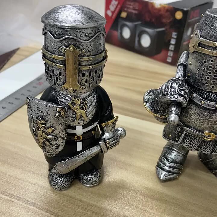 European Knight Resin Sculpture Huaqi Or34 Medieval Guard Knight Dwarf ...