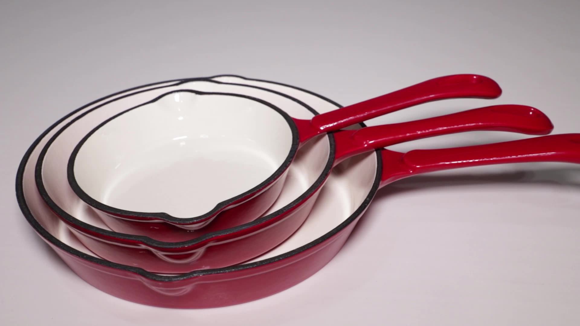 Enamel Coating Cast Iron Non-stick Fry Pan Small Cast Iron Cookware ...