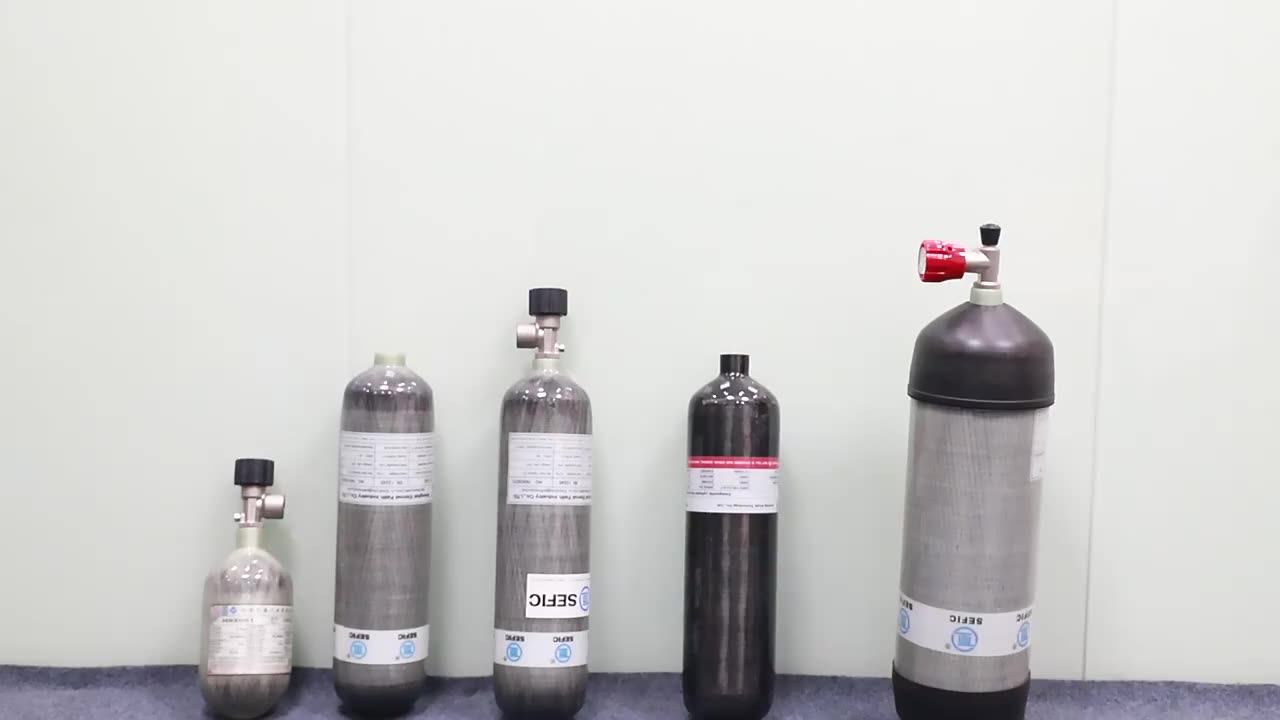 12l Carbon Fiber 4500psi 30mpa 300bar For Diving Air Tank Fire Fighting ...
