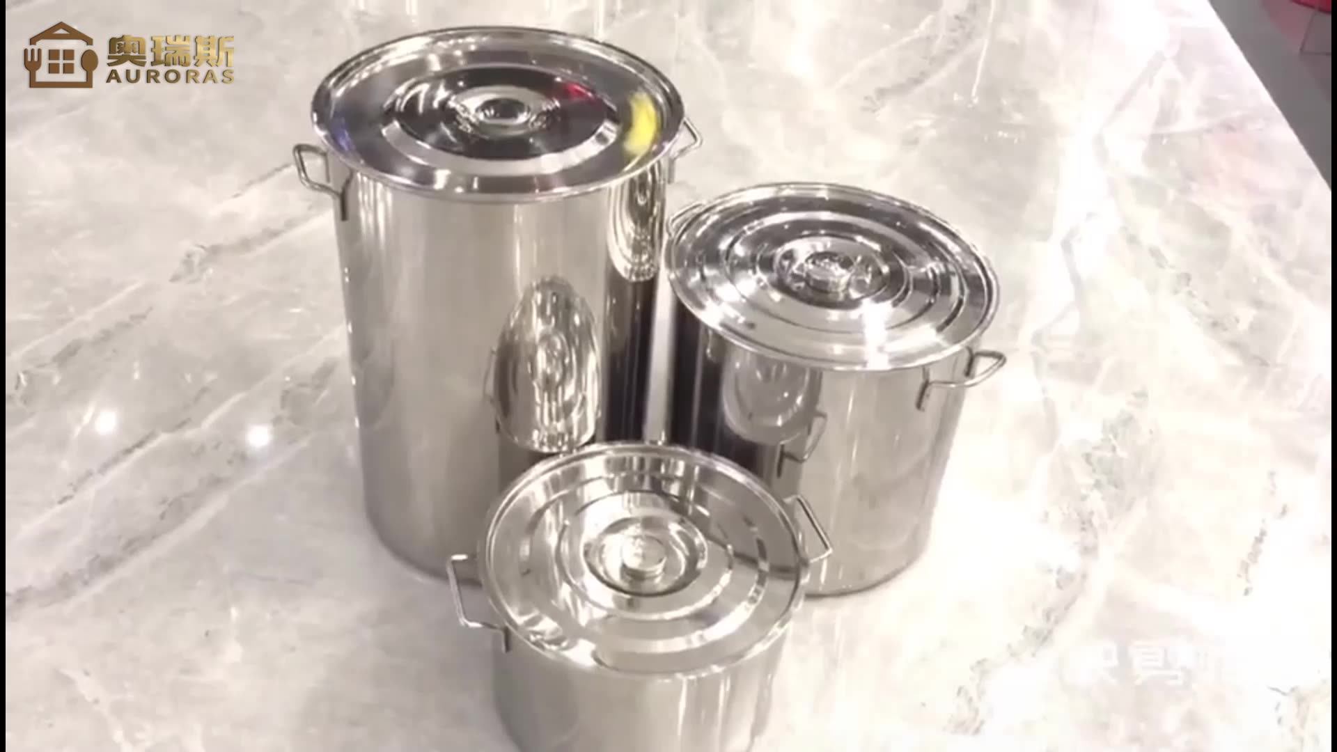 Hotel Supplies 50l 100l Tall Straight Shaped Non Magnetic Stainless ...