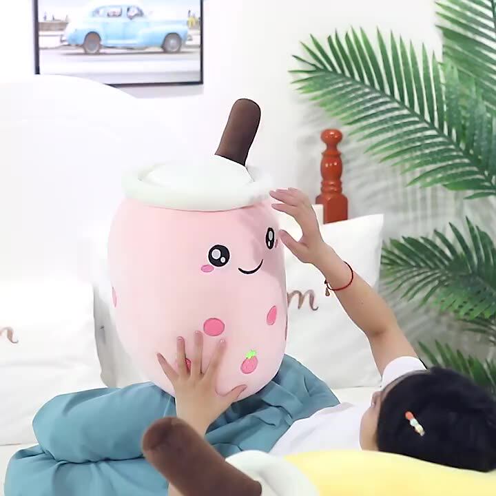 Soft Bubble Boba Peluches Boba Tea Plushie Toy Cup Plush Pillow Milk ...