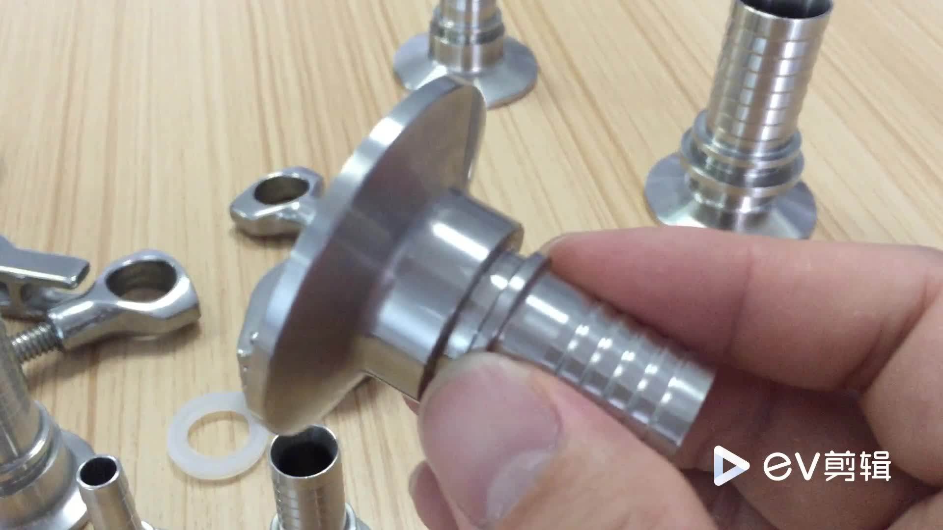 Stainless Steel Tri-clamp Hose Fitting With Toothed Hose Shank Braided ...