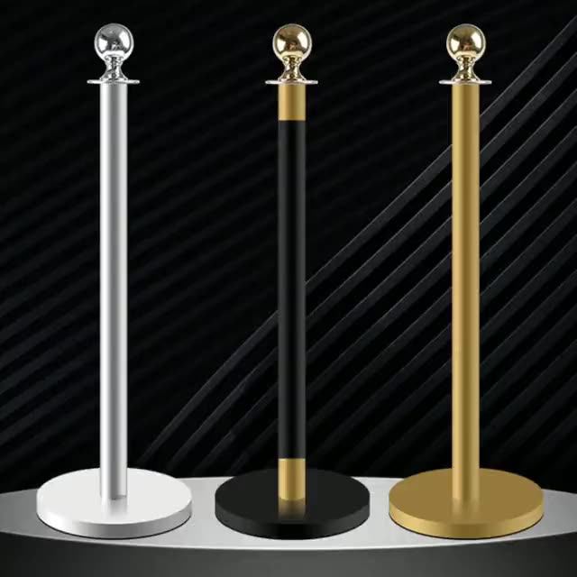Stanchions Crowd Control Barriers Golden Stanchion With 2 Foot Red ...