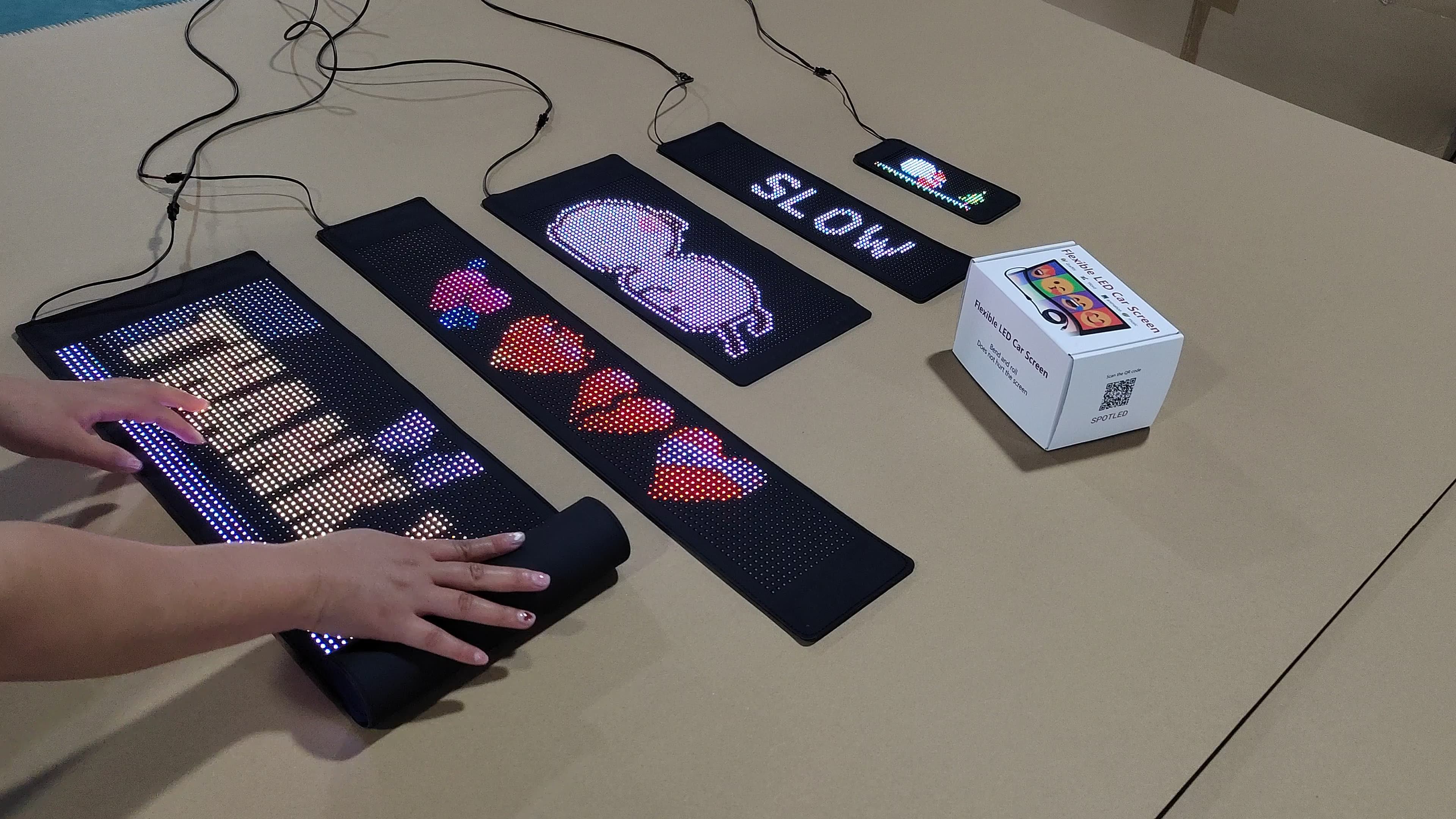 Programmable Flexible Led Display Screen Car Scrolling Advertise ...