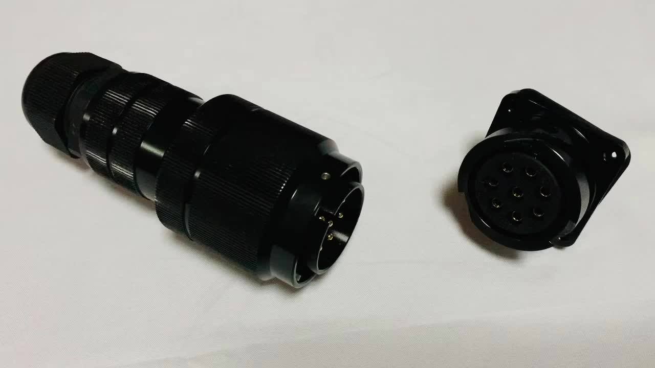 High Voltage Connector 4pin Mil-c-5015 Connectors Spec 4 Pin Male Round ...