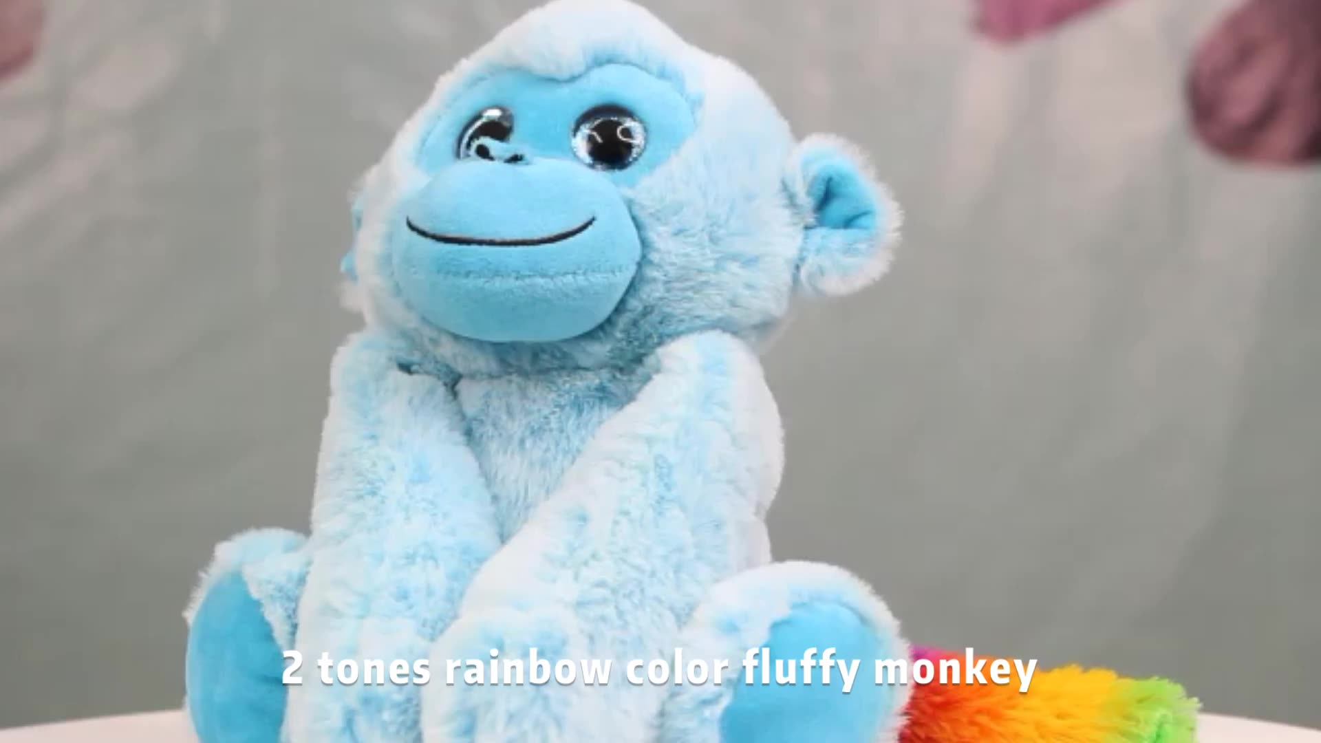 New Design Plush Toy Stuffed Animal Rainbow Monkey With Long Tails ...
