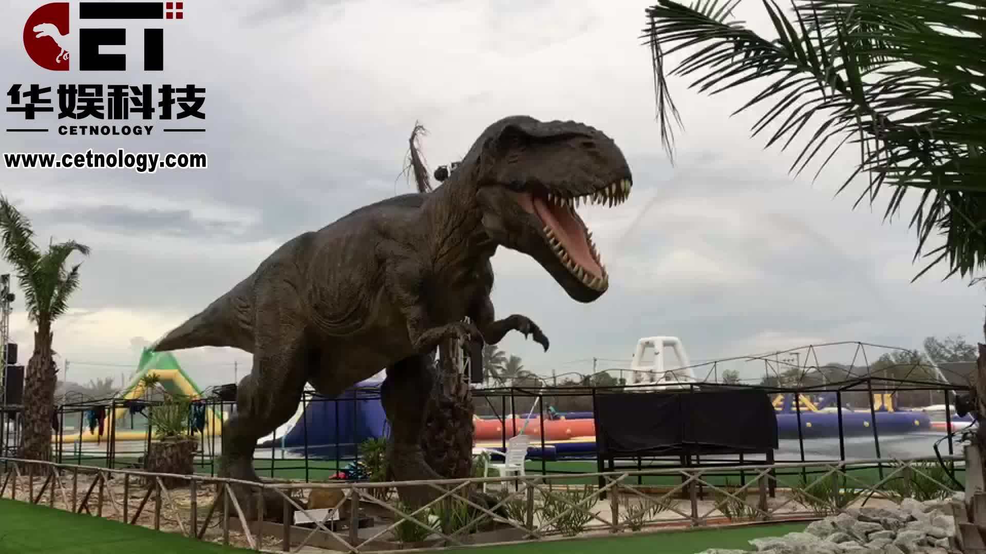 Large T Rex Silicone Rubber Park Decoration Animatronic Dinosaur Model ...