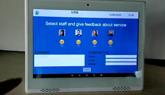 Customer Feedback System Service Satisfaction Survey Android Tablet ...