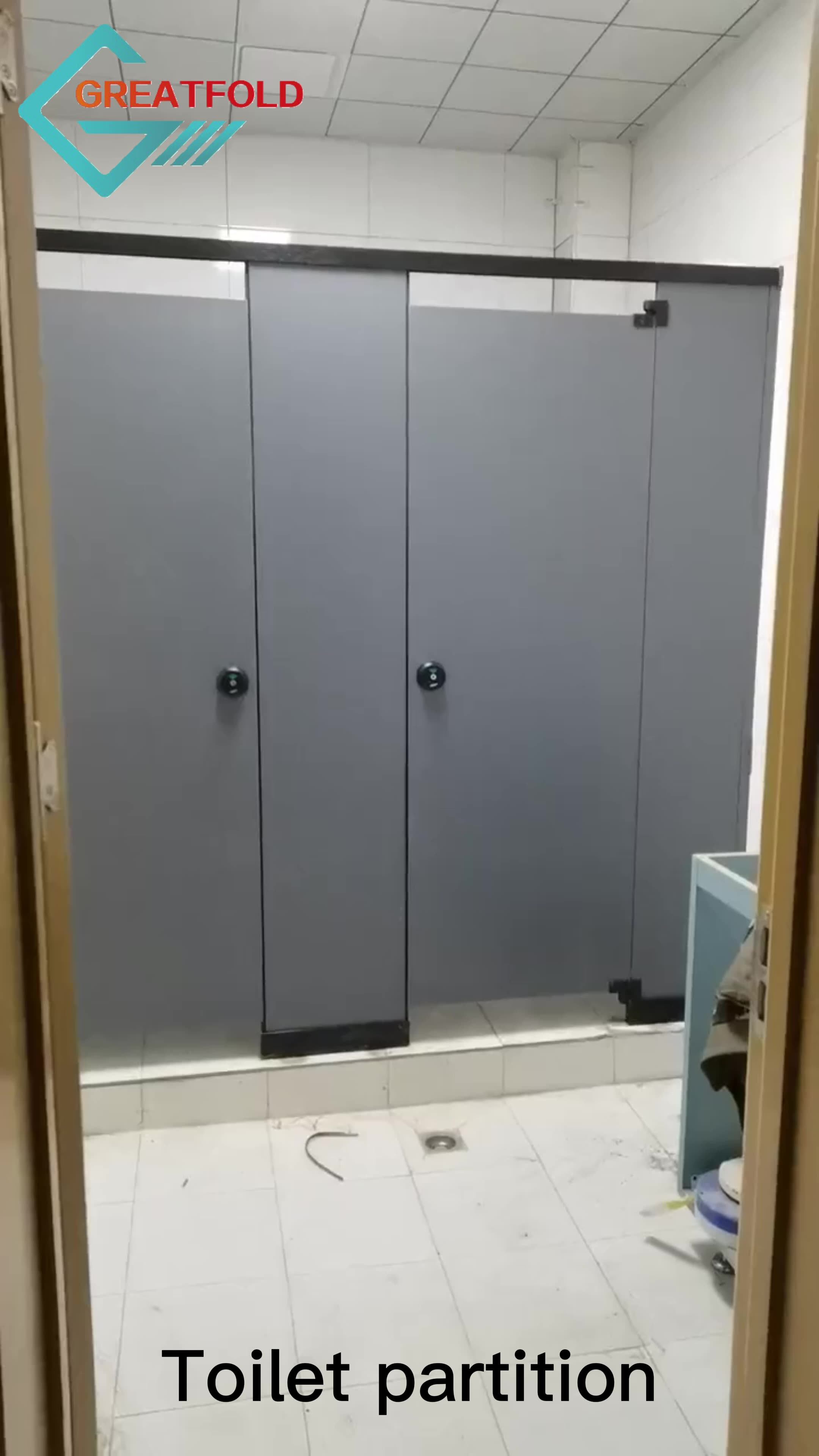 Black Color Toilet Door Design Partitions System Hpl Board Toilet ...