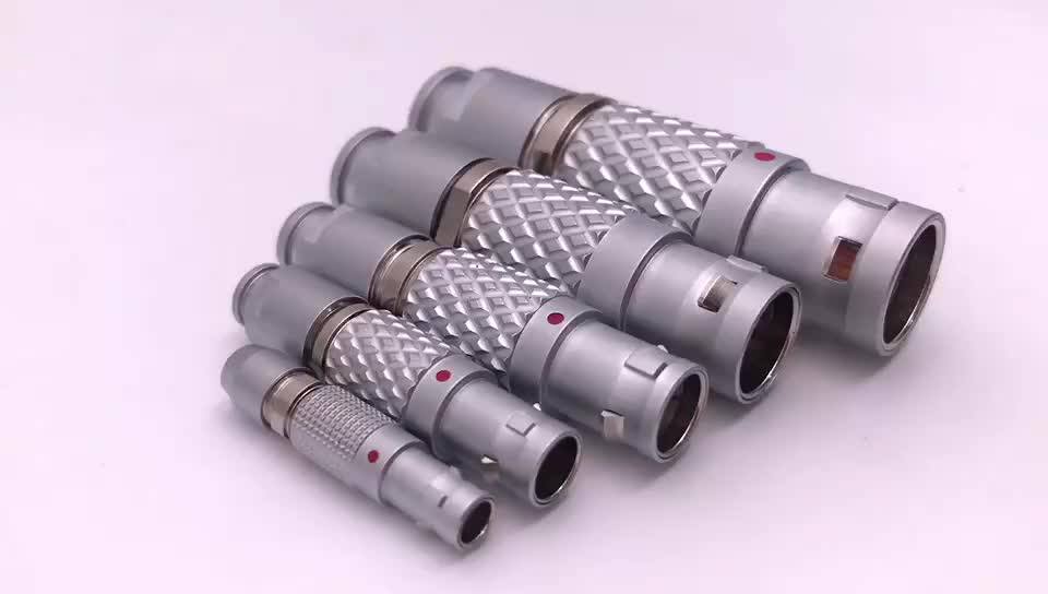 30 Pin Male Female Ecg Metal Round Pull Push Connector Connector For ...