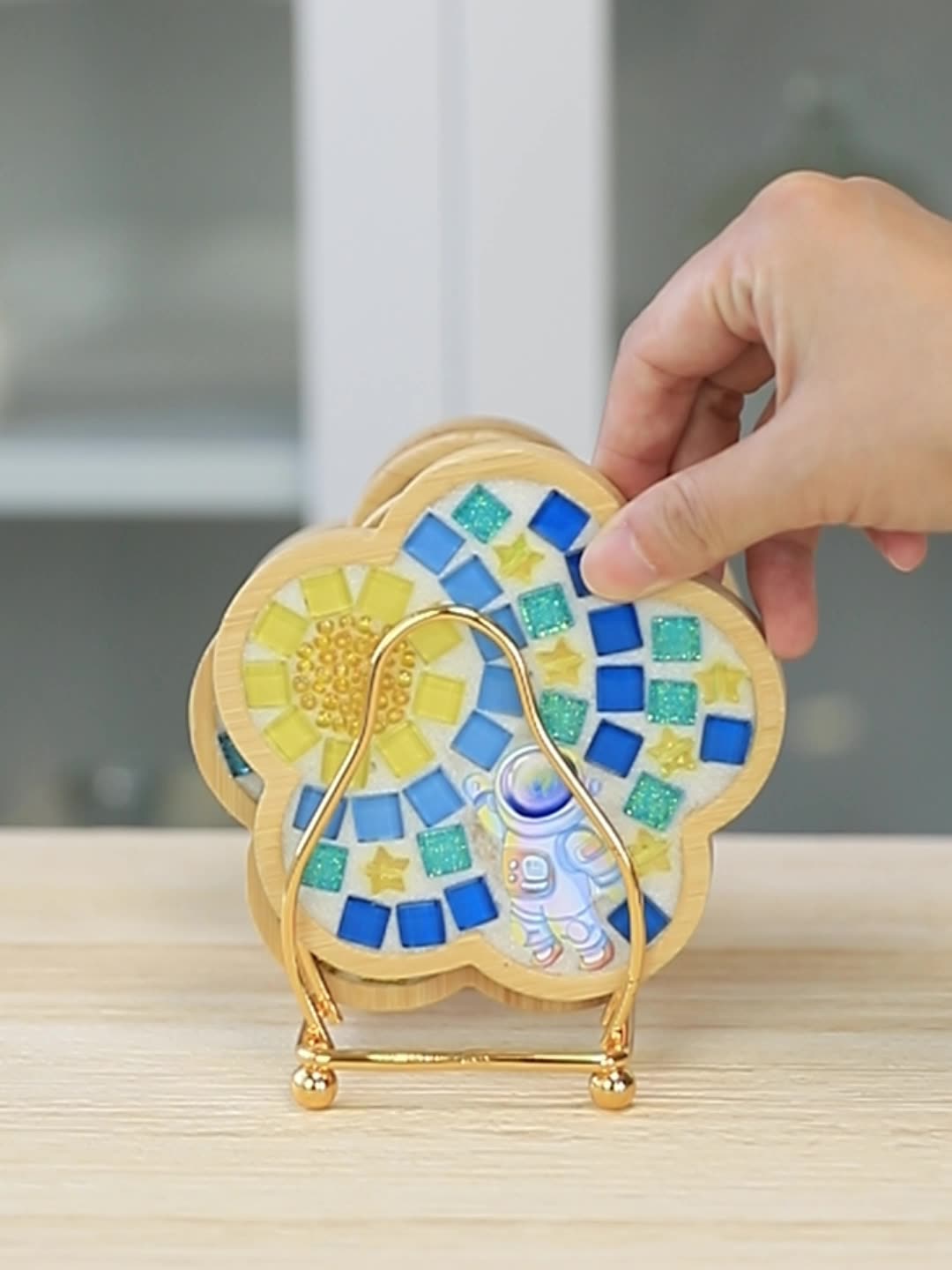 马赛克diy手工杯垫亲子手工材料包幼儿园手工儿童玩具活动热场-阿里巴巴