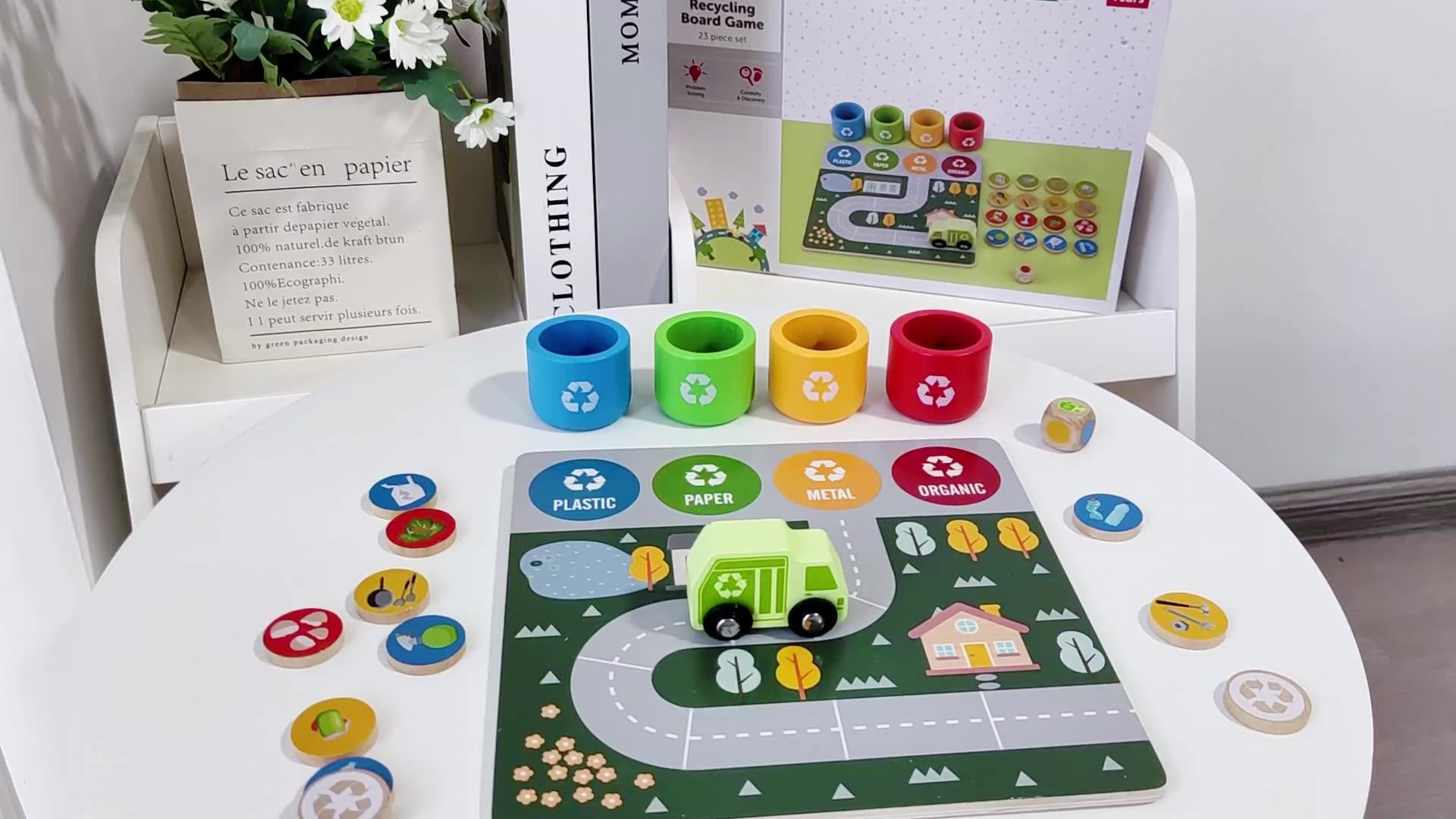 Recycling Center Play Set Kids Garbage Classification Truck Toys For ...