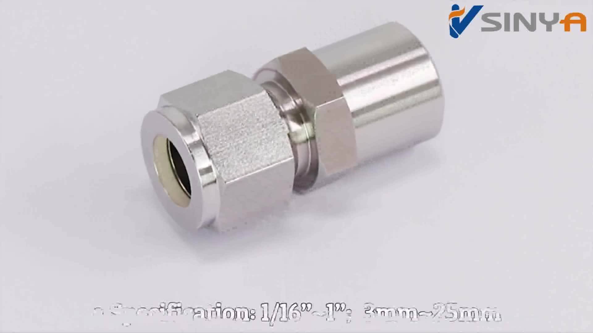 316 Stainless Steel Compression Fittings Swagelok Type Ferrule Fittings ...