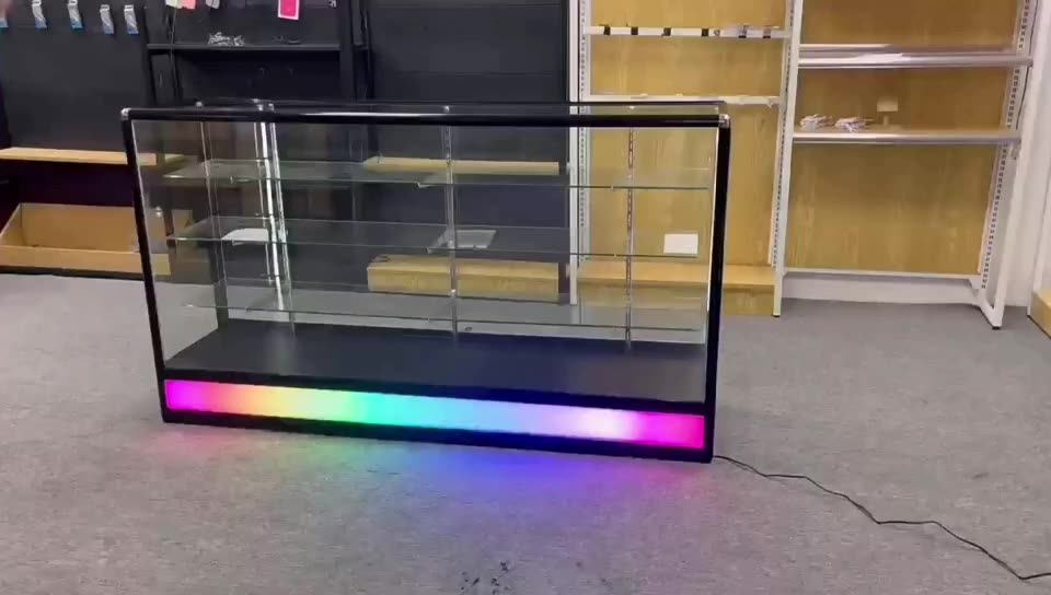 70 Inch Store Display Case Lockable Aluminium Glass Display Counter ...