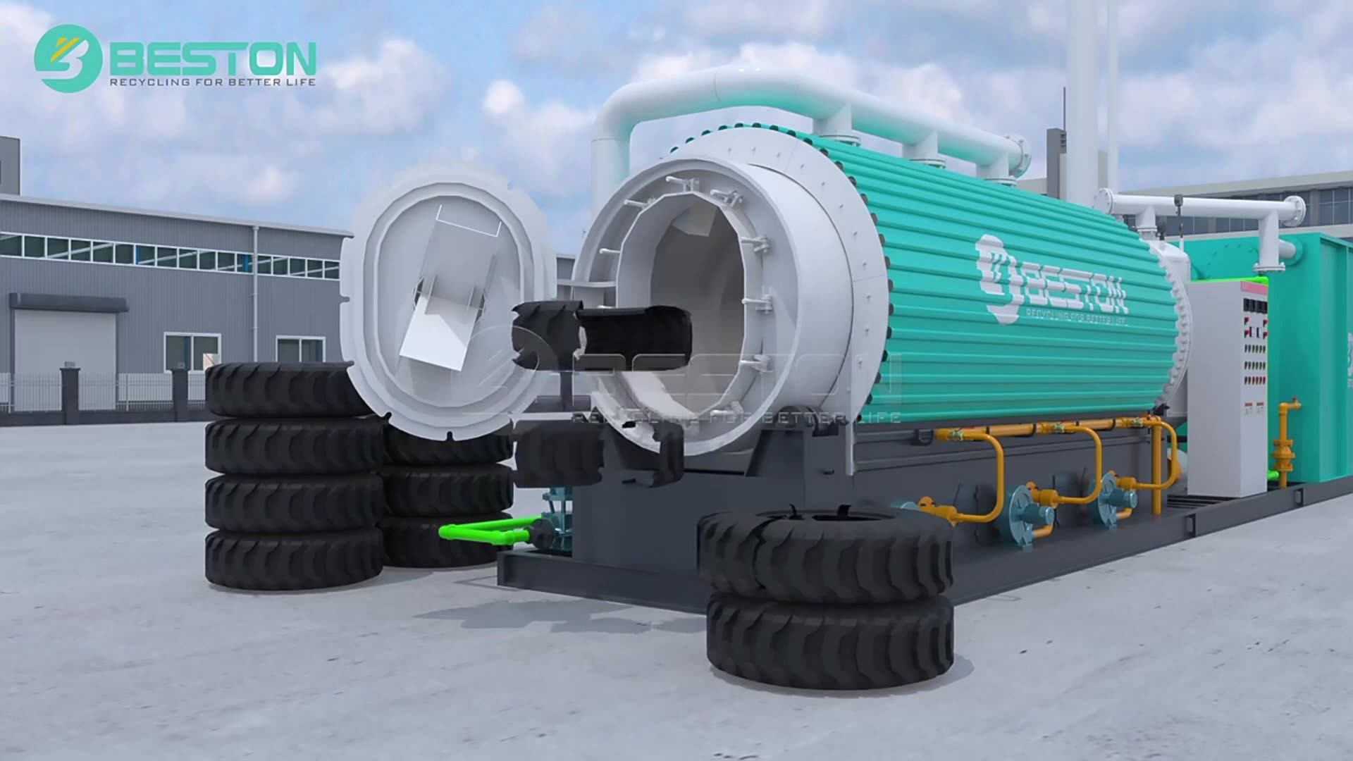 Beston Group Small Thermal Decomposition Unit 1t/d ~ 3t/d Mini Waste ...