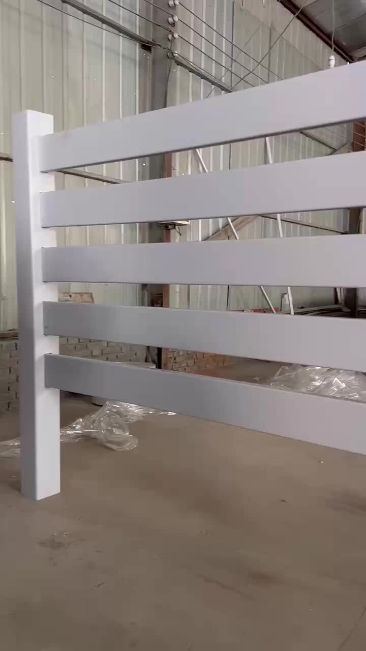 High Quality Vinyl Cattle 3 Rails Pvc Horse Paddock White Farm Fence ...