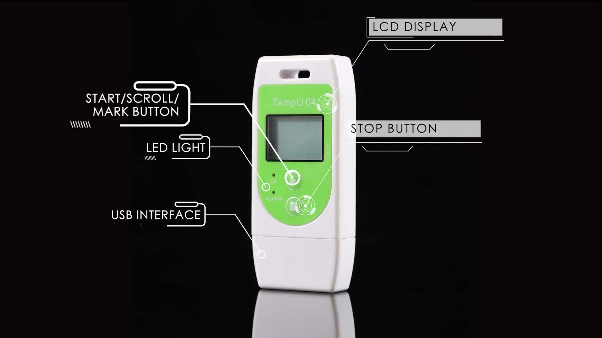 Container Temperature Log Tag Usb Temperature Data Logger Recorder ...