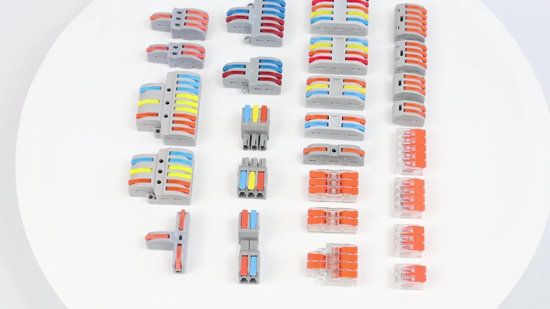 Fast Wire Connector Push In Compact Splicing Conductor Connector Ce Certification 12awg-28awg ...