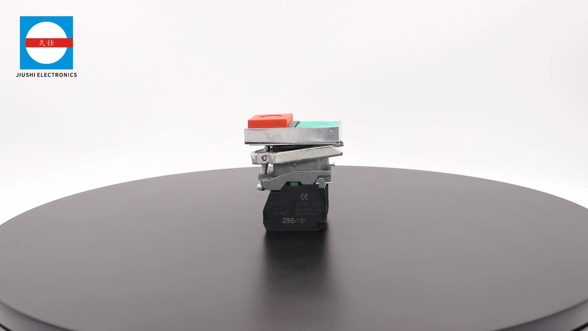 Xb4-bl8425 1no 1nc 22mm Double Button Switches Red Green Two Color Push Button Switch - Buy ...