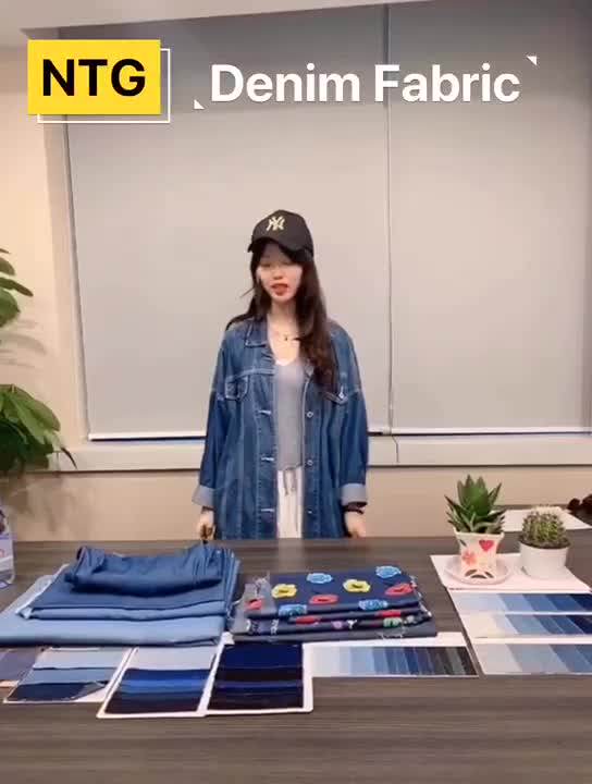 Woven 100% Cotton Pure Denim Fabric For Fashion Jeans Dress Stock Lot ...