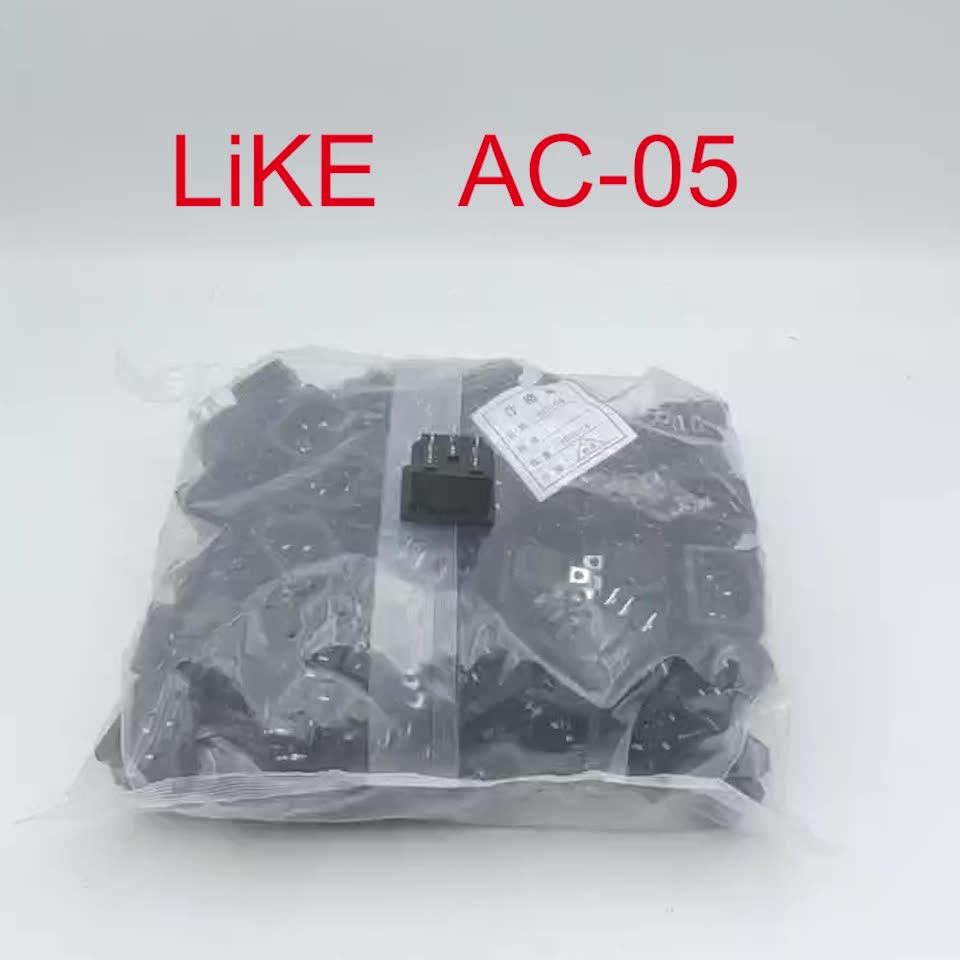 Iec Connector 3 Pin Snap Type Ac-05 Connector Ac Power Socket C14 Ac ...