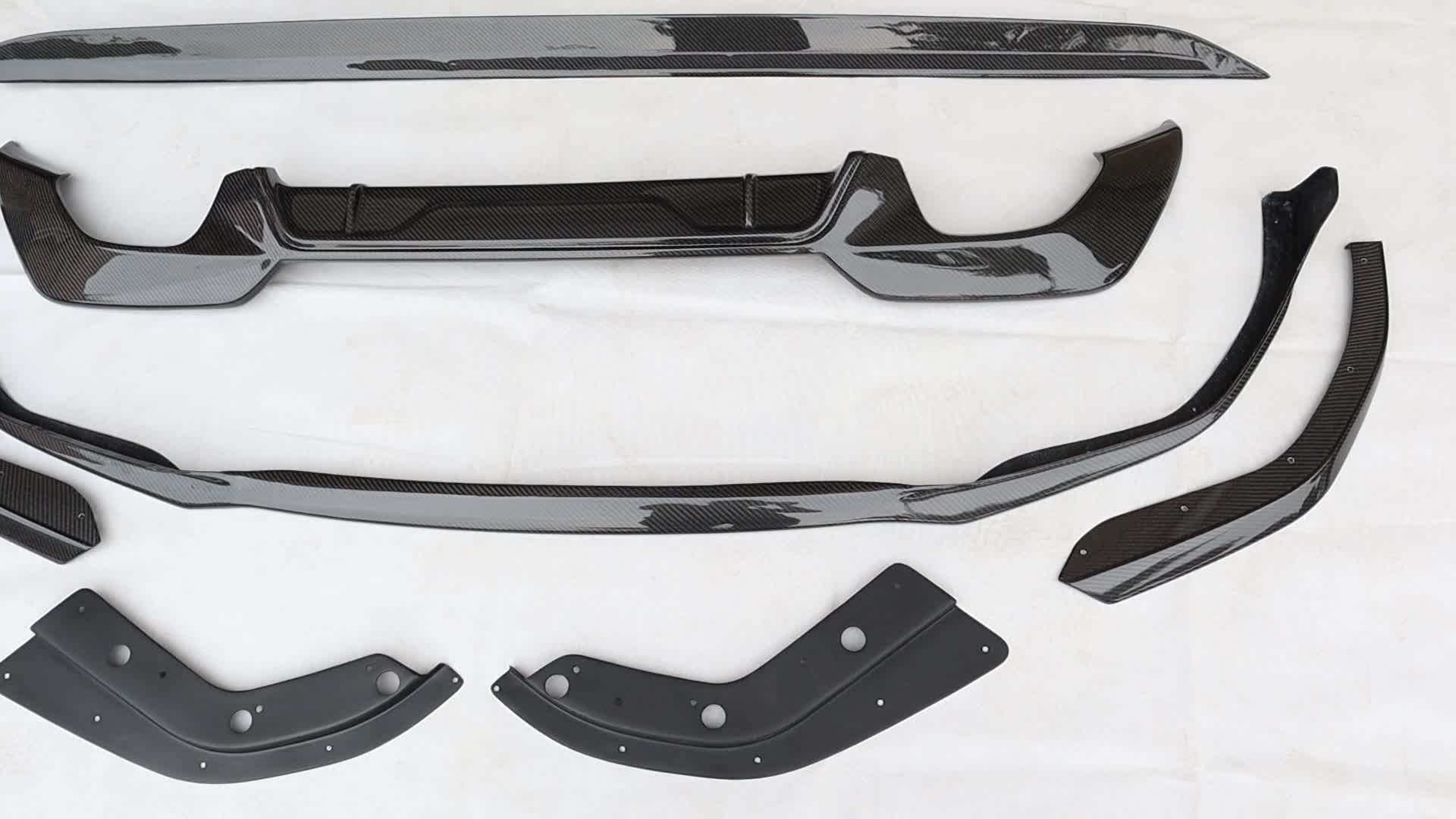 Mp Style Carbon Fiber Front Lip,Side Skirts,Rear Diffuser For 3 Series ...