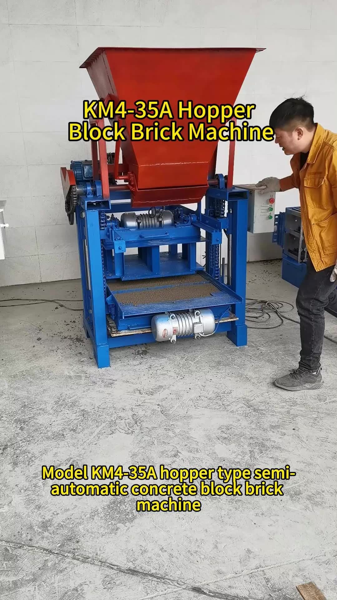 4-35 Type Hopper Type Brick Machine For Curbstone Cement Solid Block ...
