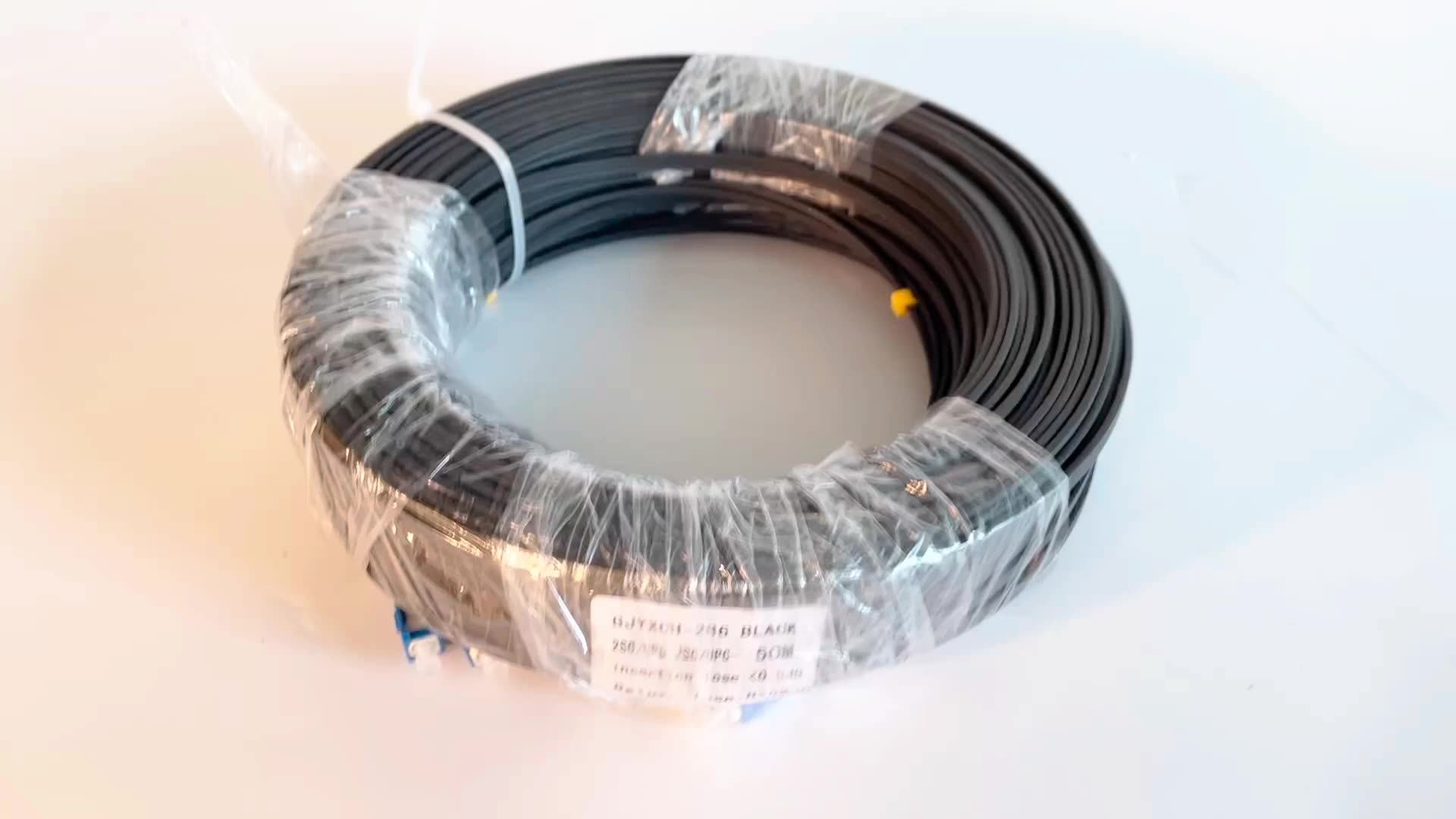 100m 3 Steel 2 Core Drop Cable Fiber Optic Patch Cord Sc/apc Sm Upc Fc ...