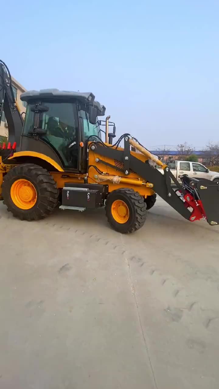 High Performance Hydraulic Wheel Type Backhoe Loader Retroexcavadora ...
