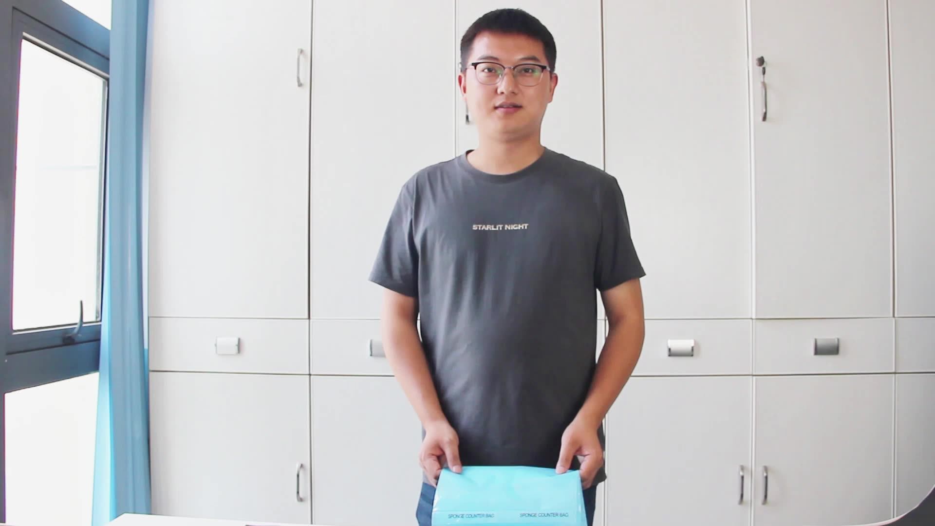 Custom Disposable Plastic Surgical Sponge Counter Bag For Hospital ...