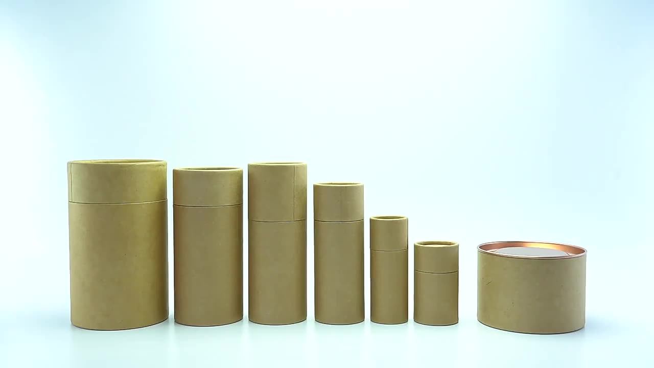 100% Recycled Cylinder Shape Custom Cardboard Paper Tube For Gift ...