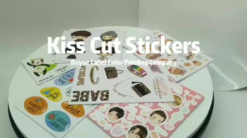 Custom Print Logo Kiss Cut Sticker Sheet,Individual Full Color Adhesive ...