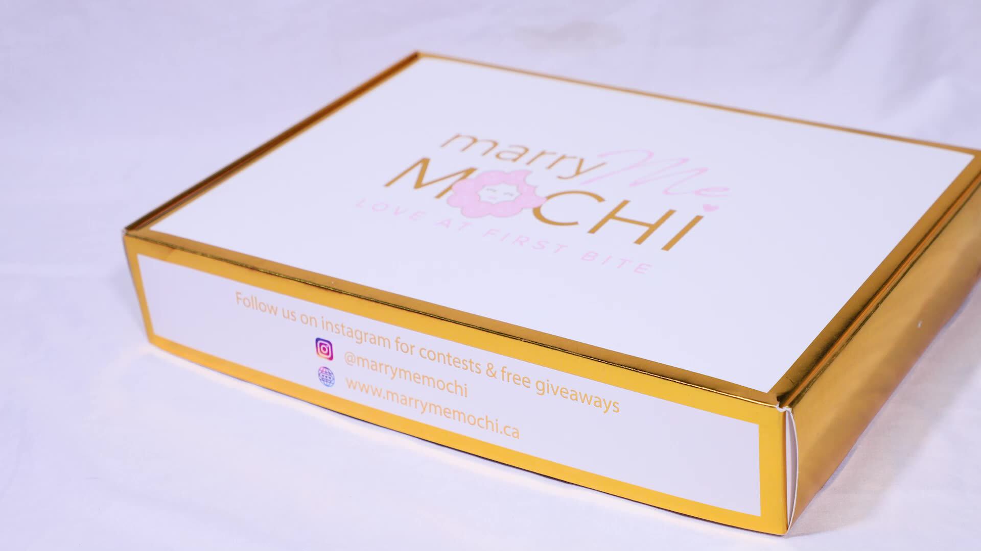 Oem Eco Friendly Pink Mochi Donuts Box Cake Cookies Macarons Crepe ...