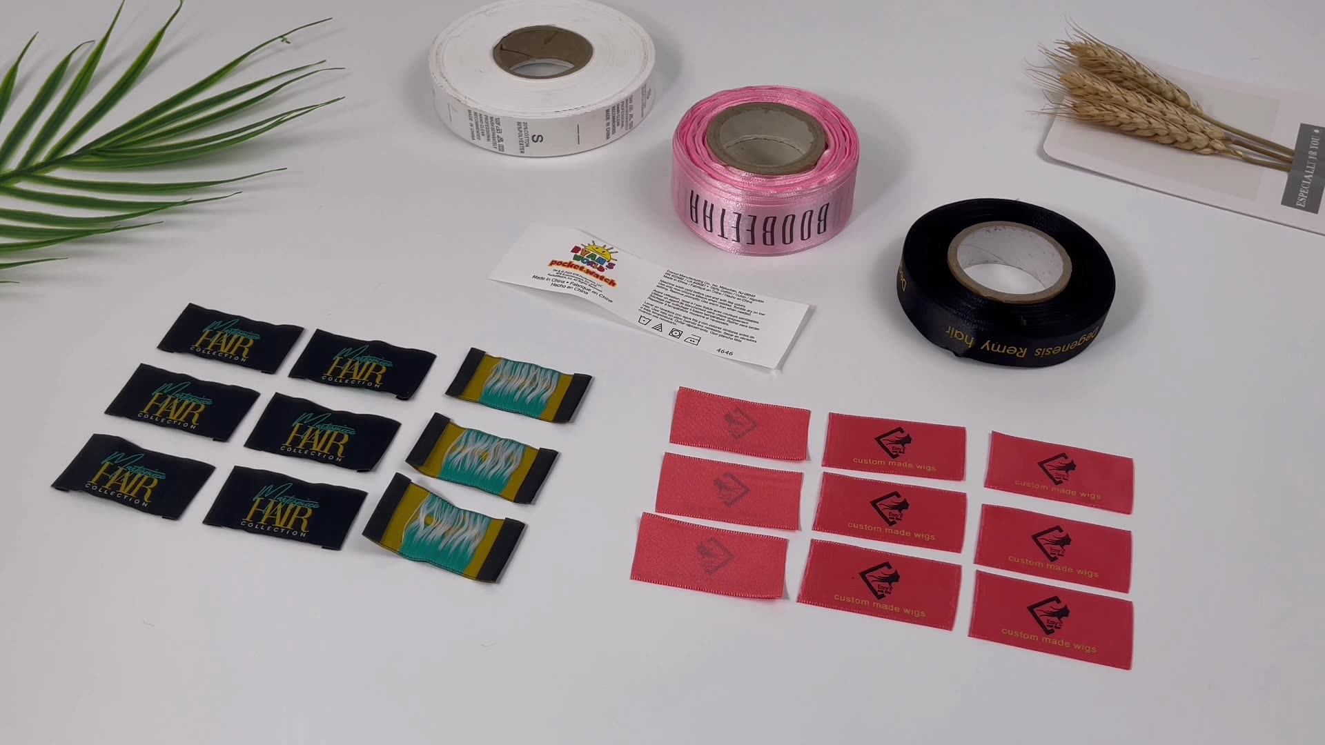 Custom Own Brand Symbol Hair Wig Tags Woven Labels For Clothes/hats ...
