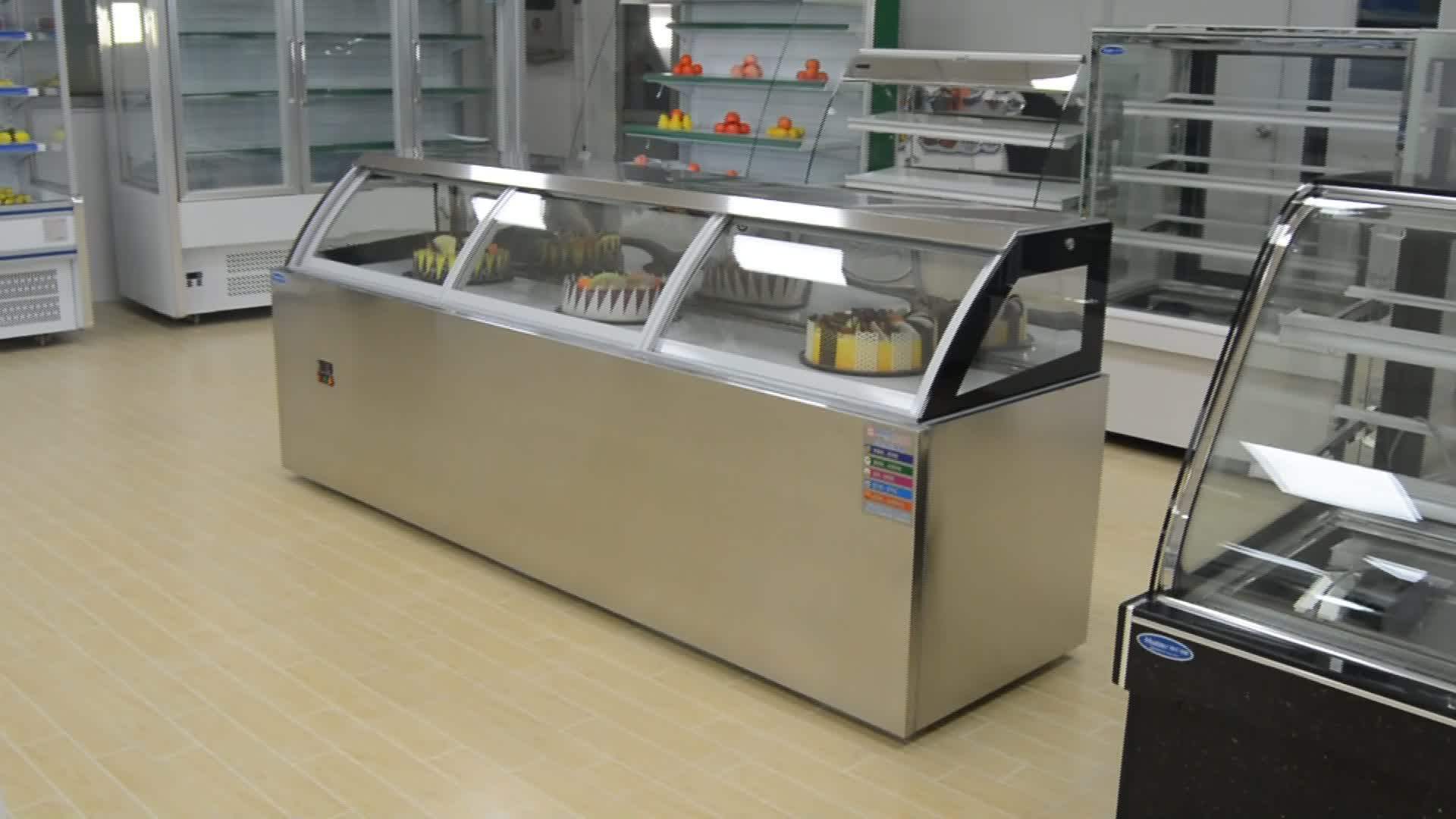 Bakery Showcase Confectionery Glass Display Small Cake Refrigerator ...