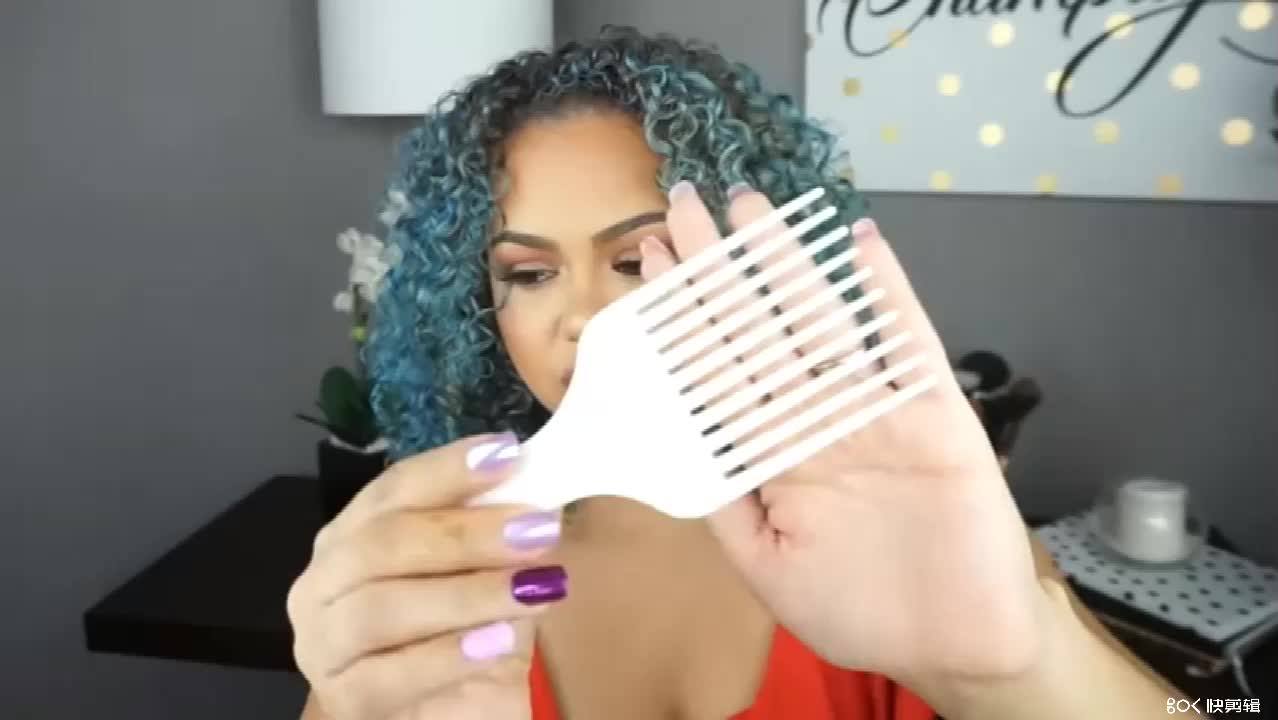 Custom Color Hairdressing Styling Tool Plastic Afro Pick Hair Comb ...
