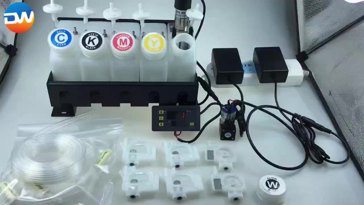 Dtf L1800 Printhead Printer L805 R1390 Tank Cmyk Color Tank And White ...