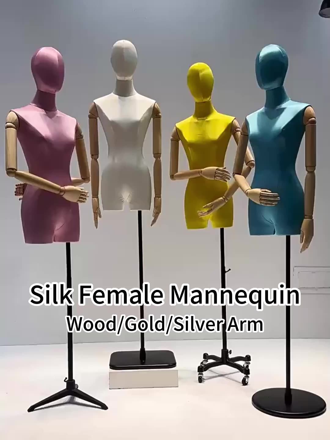 Wholesale Window Display Luxury Dress Form Women Flexible Wooden Arm ...