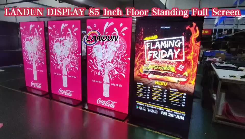 Big Size Indoor 75 Inch Lcd Digital Signage Touch Screen Advertising ...