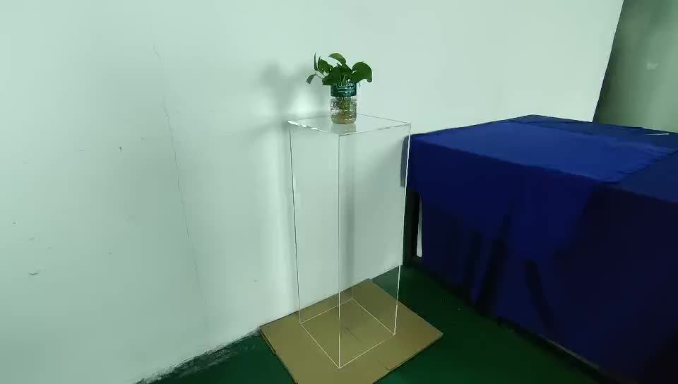 Clear Acrylic Display Plinth Pedestal Display Square Cube Platform ...
