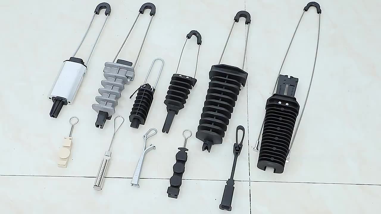 Ftth Fttx Tension Dead End Clamp Overhead Pole Optical Fiber Cable ...