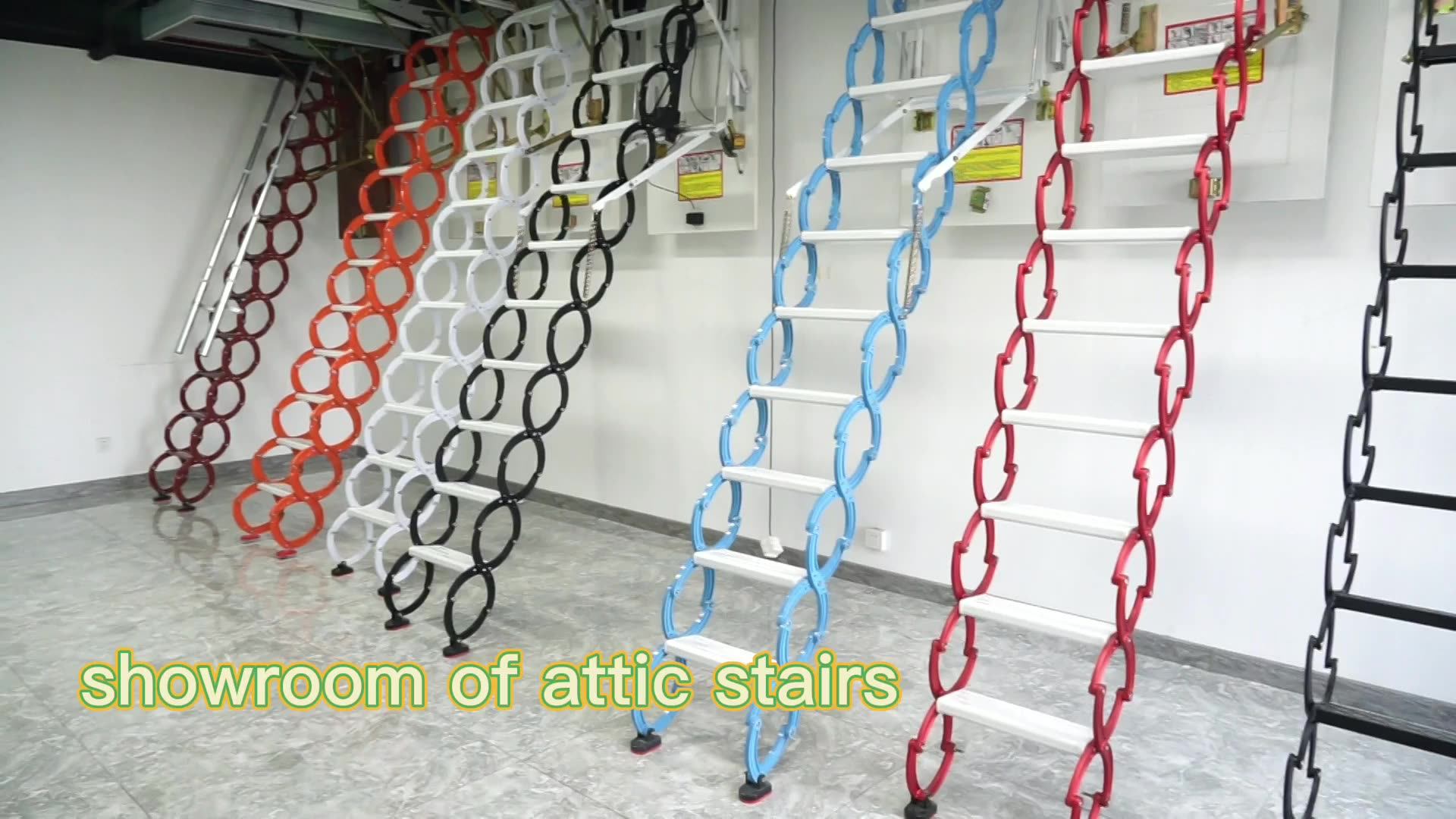 Ceiling Mounted Roof Access Retractable Folding Zip Step Attic Ladders ...