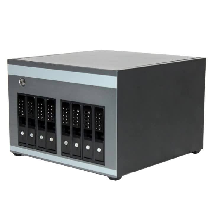 8 Bay Mini Itx Nas Case With Cooling Fans With 8 Hotswap Bay For 3.5 ...